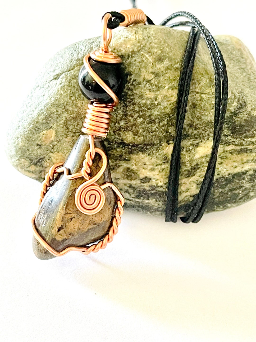 Bronzite Necklace Handmade Wire Wrap Jewelry Bronzeite Necklace - Etsy