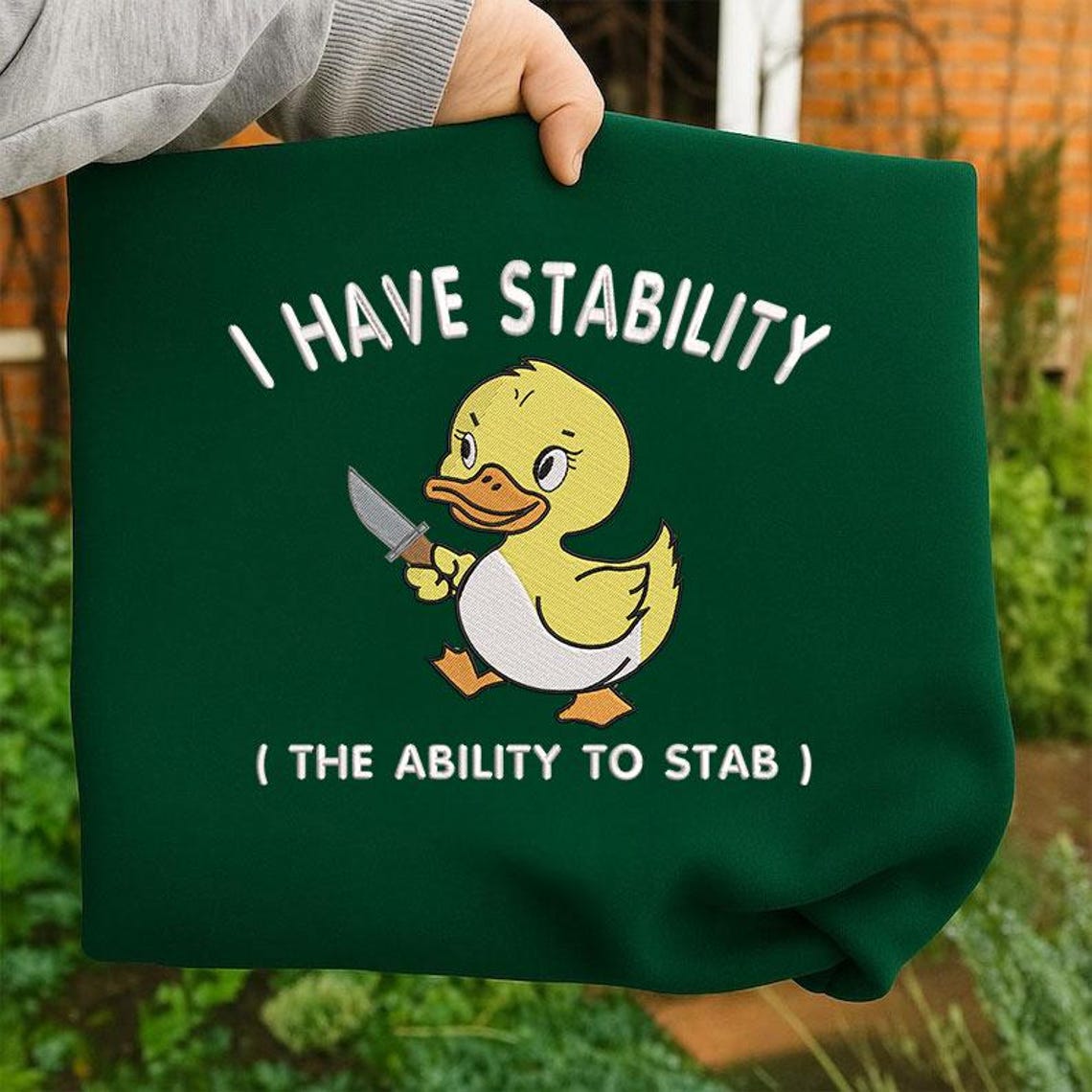I Have Stability Machine Embroidery Digital, Funny Duck Design, Instant ...