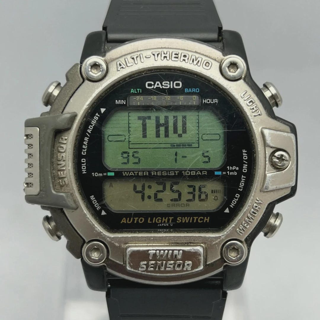 Vintage Casio Pro Trek PRT-30 Digital Watch | Retro Outdoor Sport - Etsy