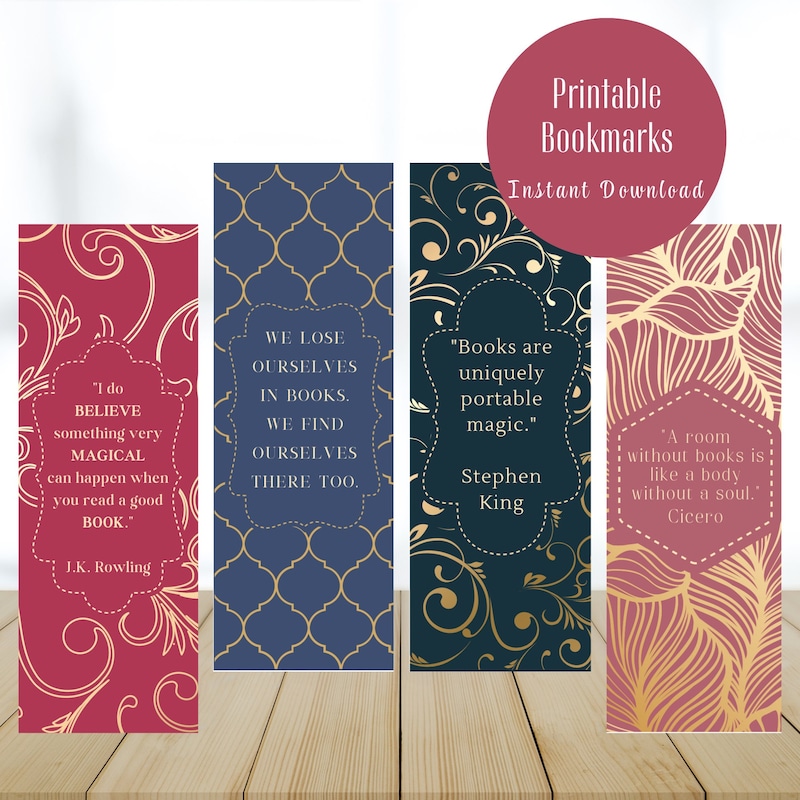Printable Bookmarks - Etsy