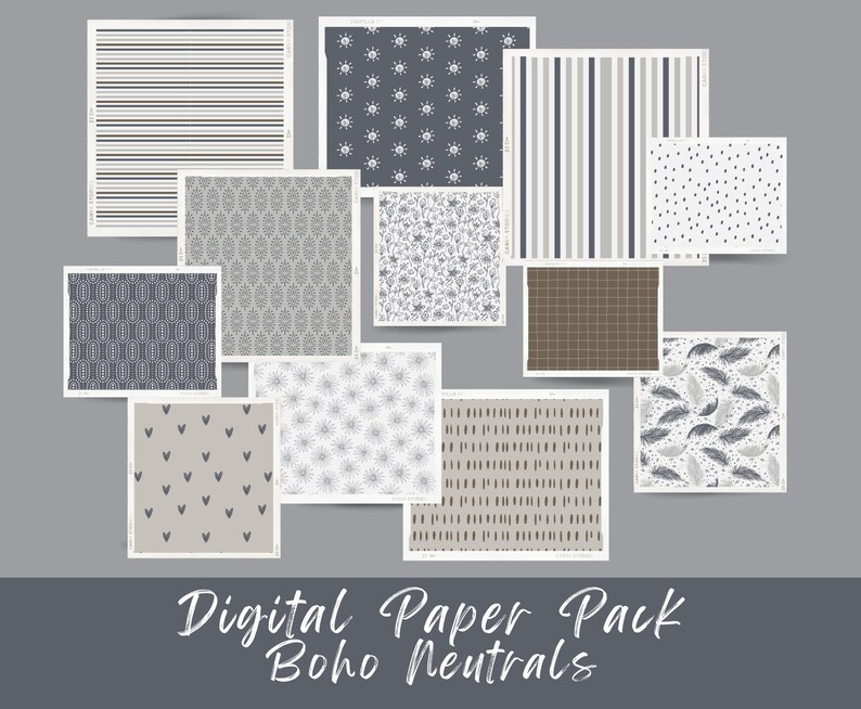 Boho Digital Paper Pack: 12x12 Seamless Patterns (digital Download) - Etsy