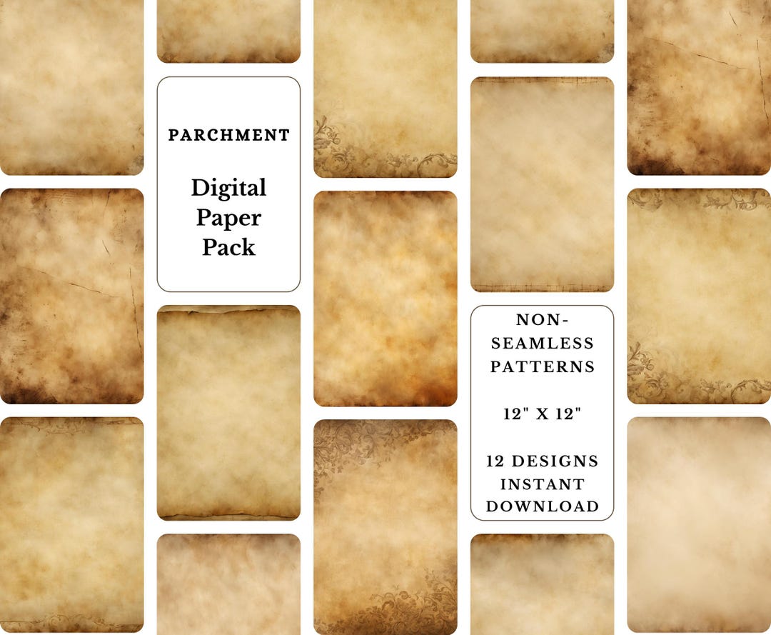 Parchment Texture Digital Paper | Antique Paper Digital Download ...