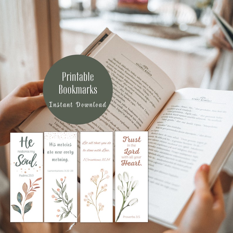 Printable Bookmarks Digital Bookmark Scripture Bookmarks Women's ...