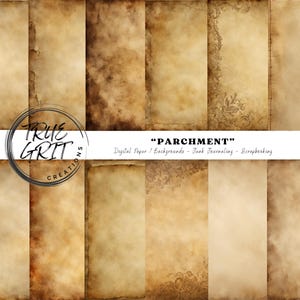 Parchment Texture Digital Paper Pack: Antique Vintage Backgrounds ...