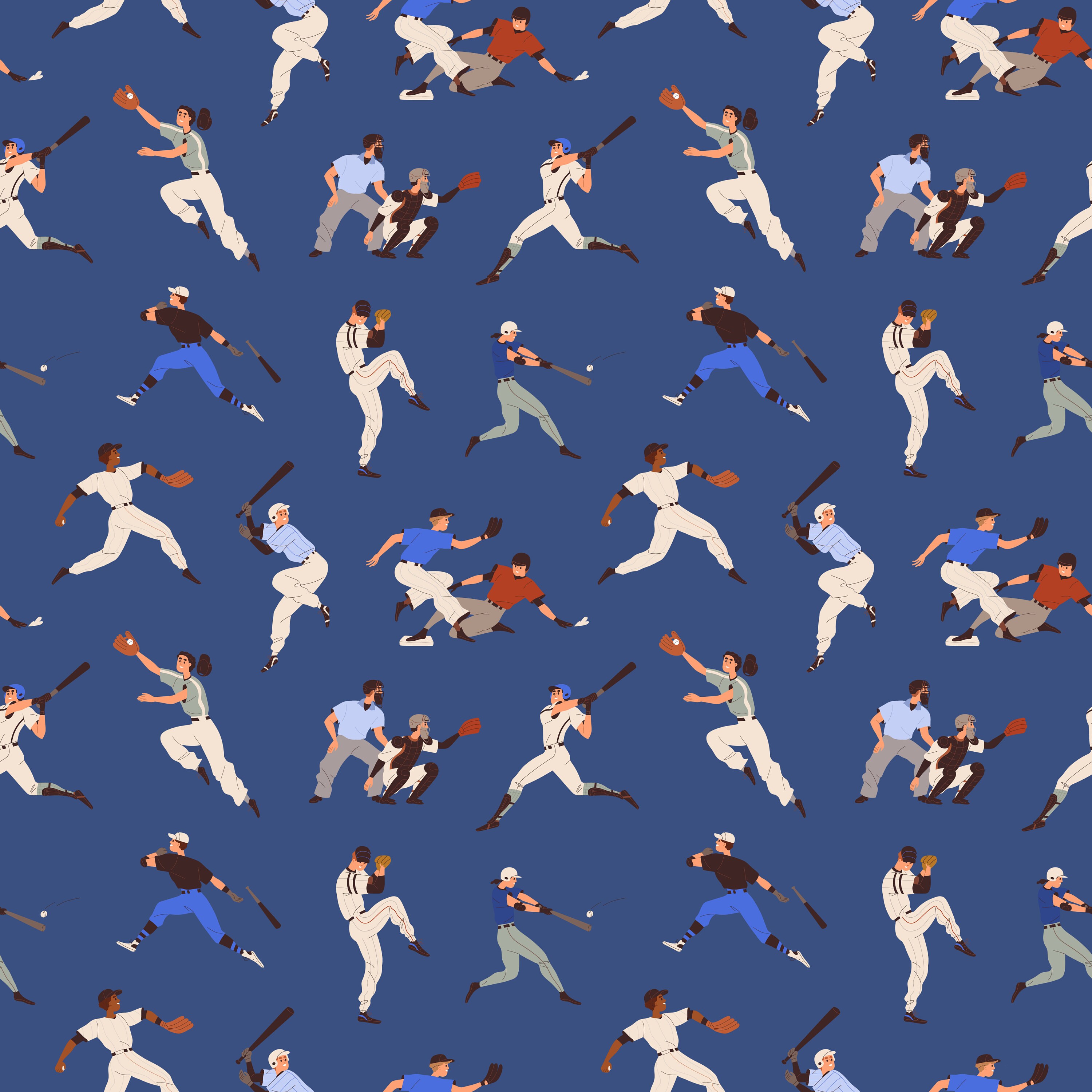 Fun Baseball Digital Paper Pack Sports Digital Backgrounds Instant ...