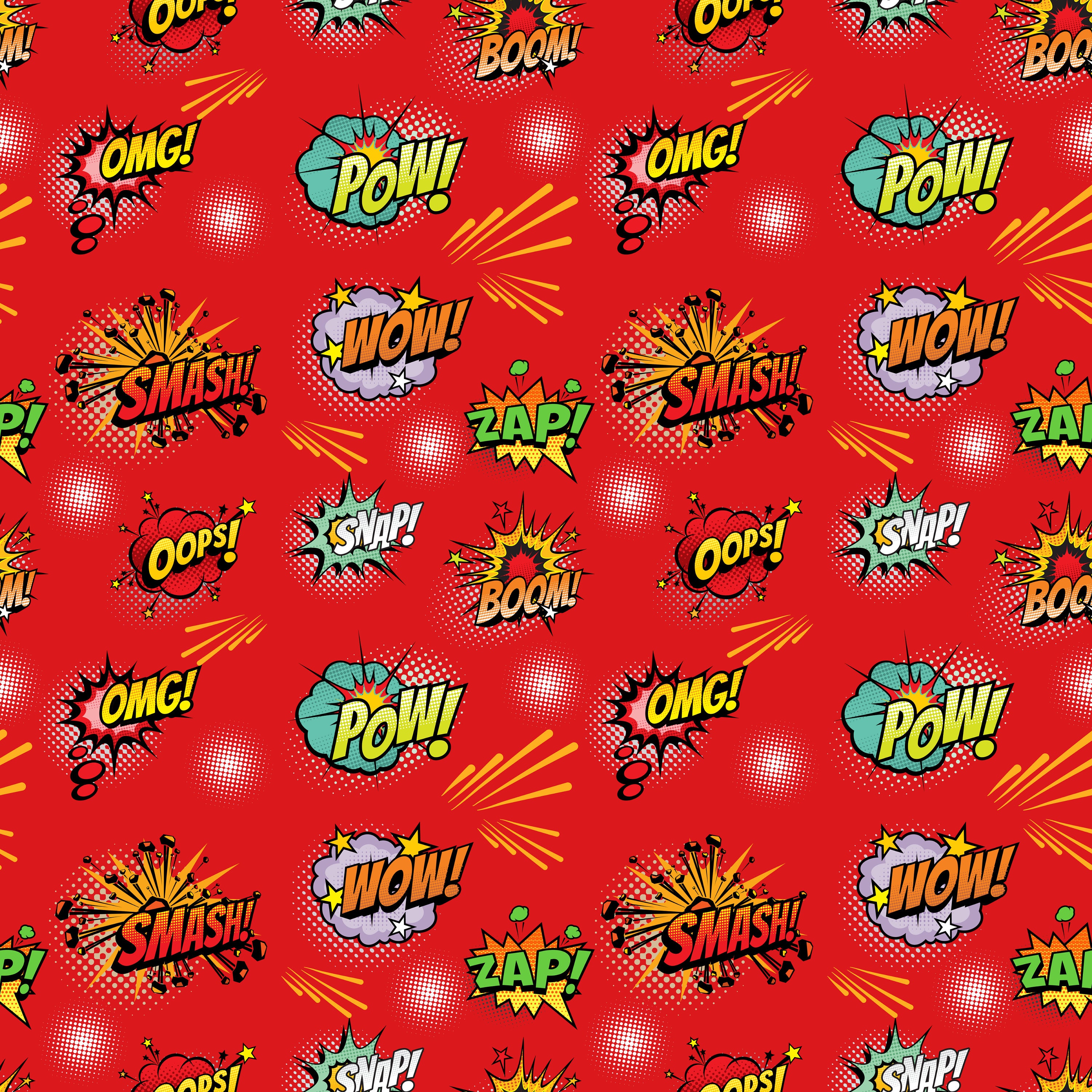 Superhero Comic Book Digital Paper: Seamless Heroic Patterns (digital ...