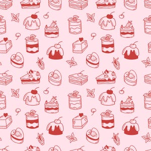 Cake Digital Paper Pack: Baking Scrapbook Patterns (digital Download ...