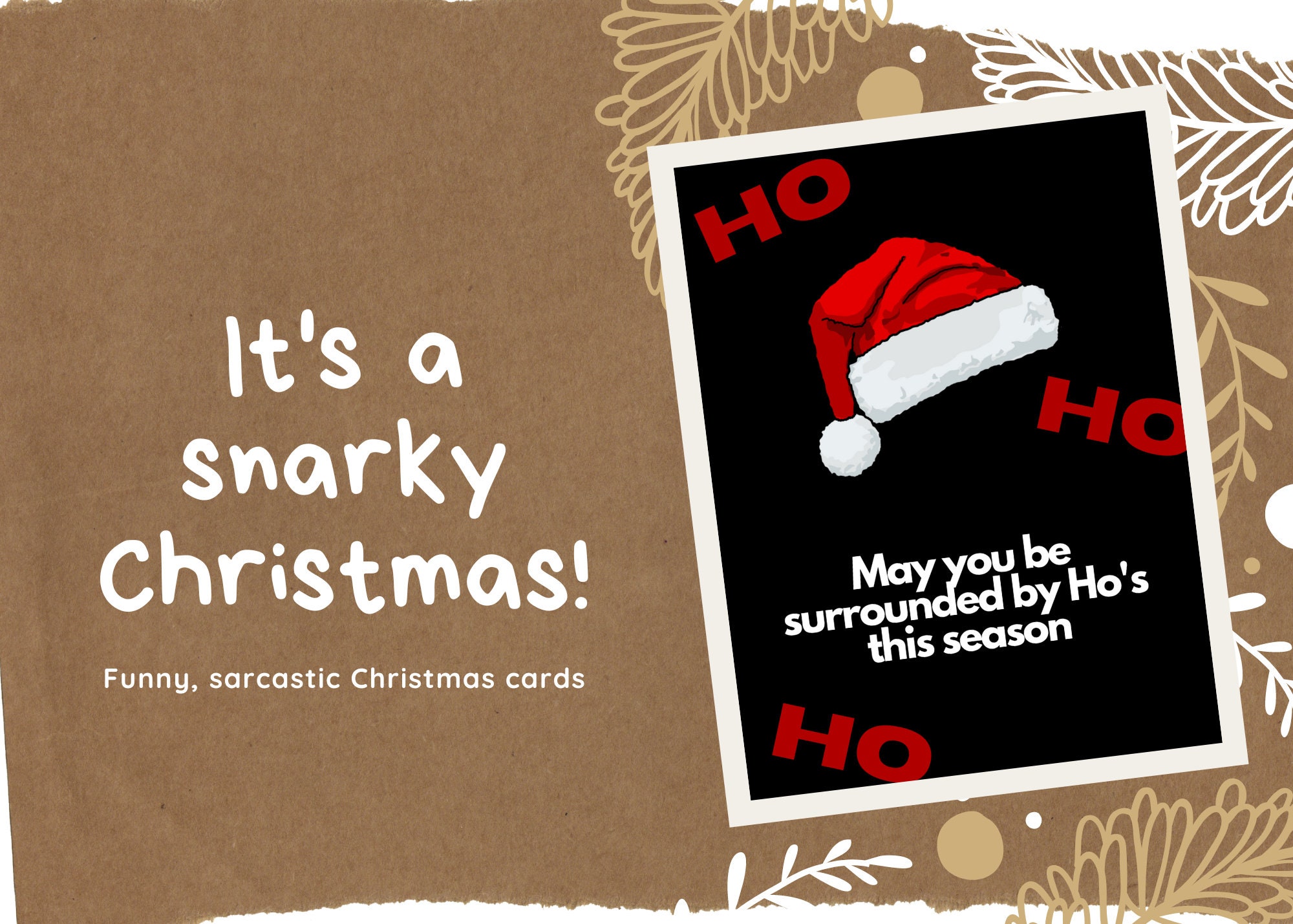 Sarcastic Christmas Card Template | Snarky Christmas | Funny Holiday ...
