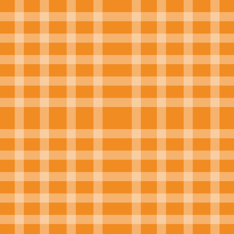 Orange Plaid Digital Paper | Digital Paper Pack | Gingham Check Digital ...