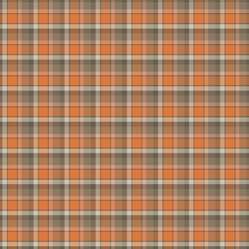 Orange Plaid Digital Paper | Digital Paper Pack | Gingham Check Digital ...