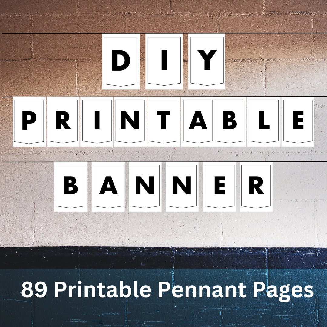 Printable Banner DIY Banner Digital Banner Printable Party Banner ...