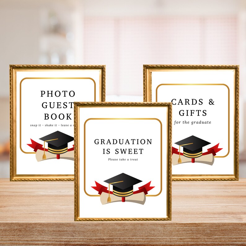 Class of 2024 Graduation Table Signs Printable Grad Party Signs Instant ...