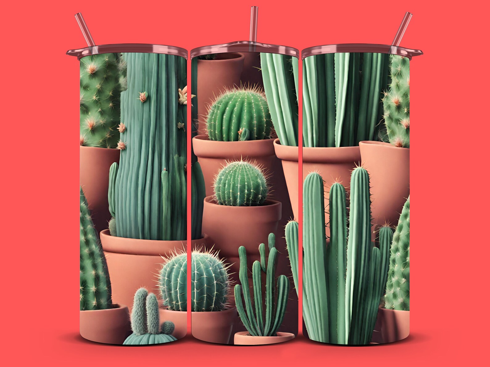 Cactus Tumbler Wrap PNG Cacti Lover Tumbler Wrap Sublimation Designs ...