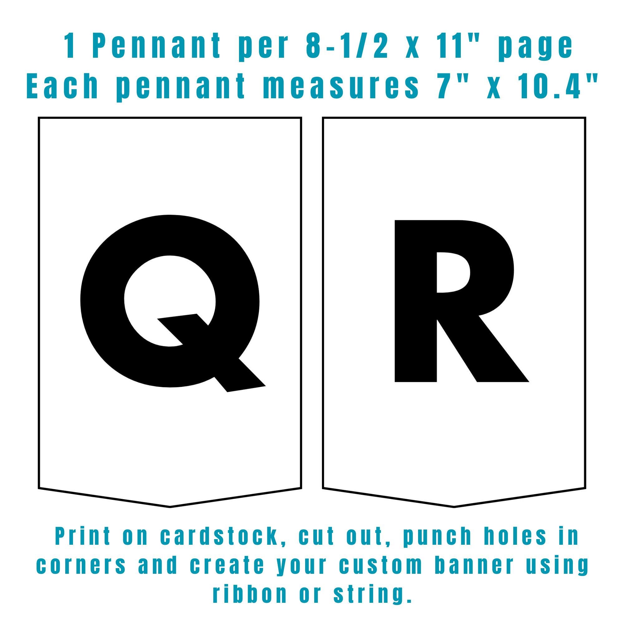 DIY Printable Banner Pennants: Custom Party Garland (instant Download ...