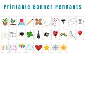DIY Printable Banner Pennants: Custom Party Garland (instant Download ...