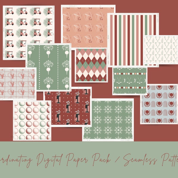 Golf Digital Paper - Etsy
