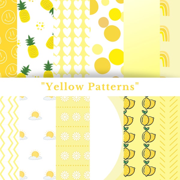 Yellow Patterns - Etsy