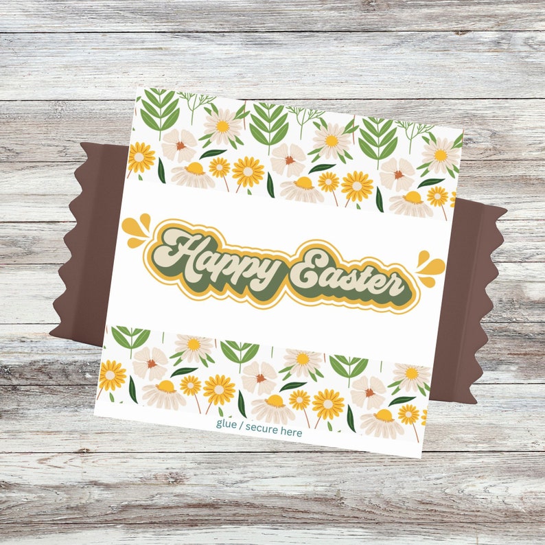 Printable Easter Candy Bar Wrapper Template Easter Favors - Etsy