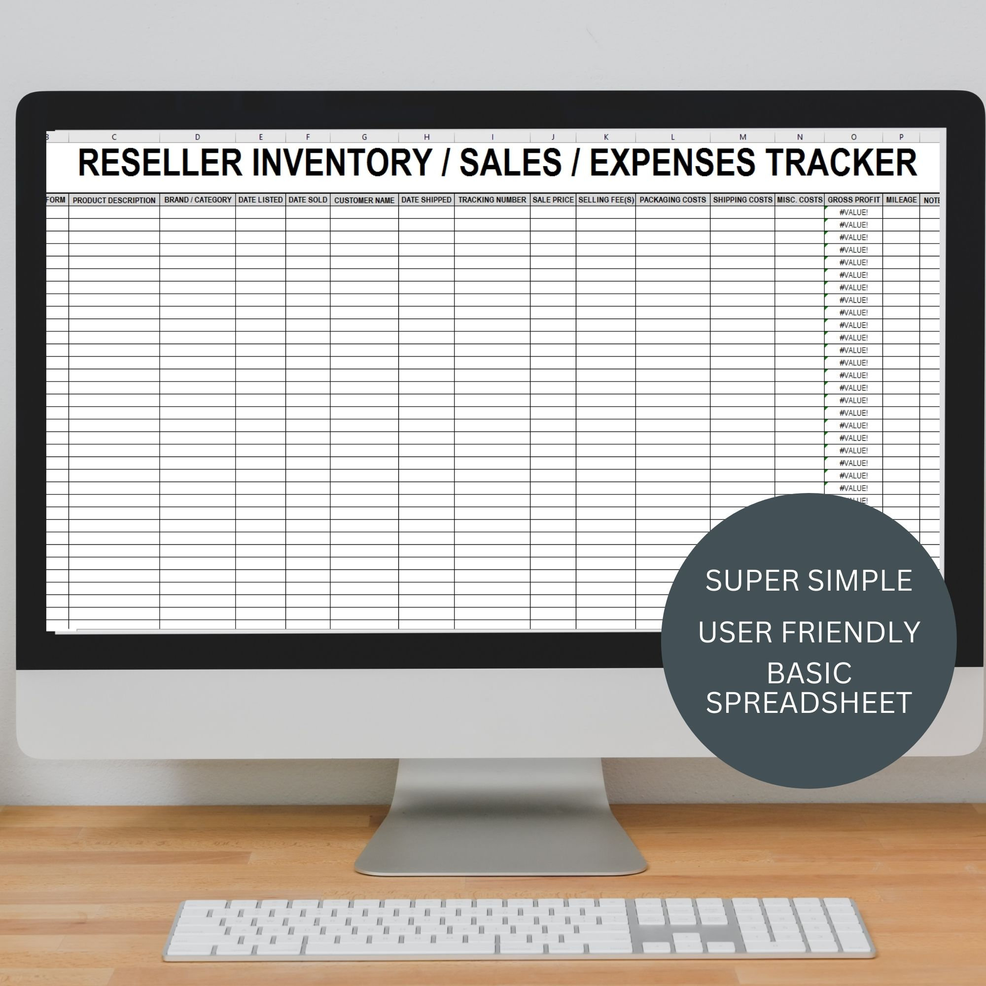 Inventory Spreadsheet Reseller Spreadsheet Poshmark Inventory Ebay ...