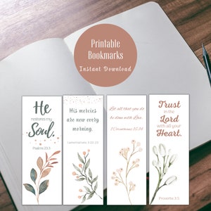 Scripture Bookmarks: Floral Watercolor Printable Bookmarks (PDF) - Etsy