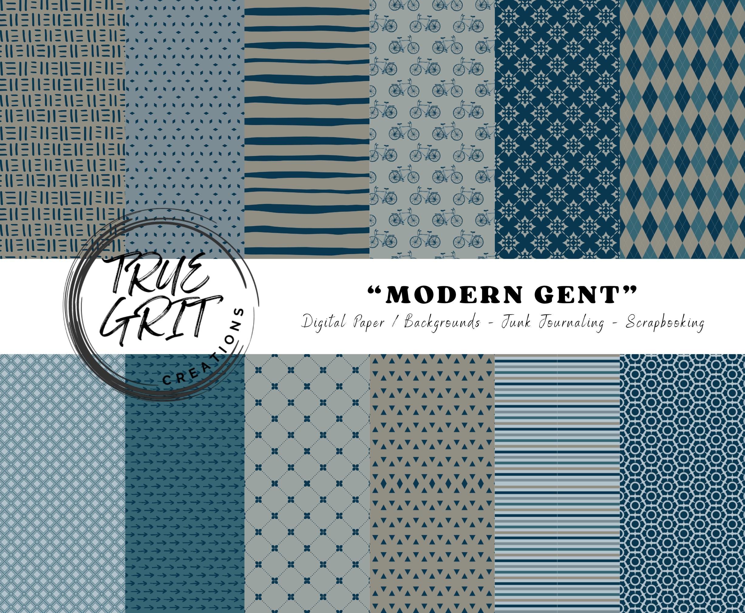 Masculine Digital Paper Pack: Modern Gent Seamless Patterns (digital ...