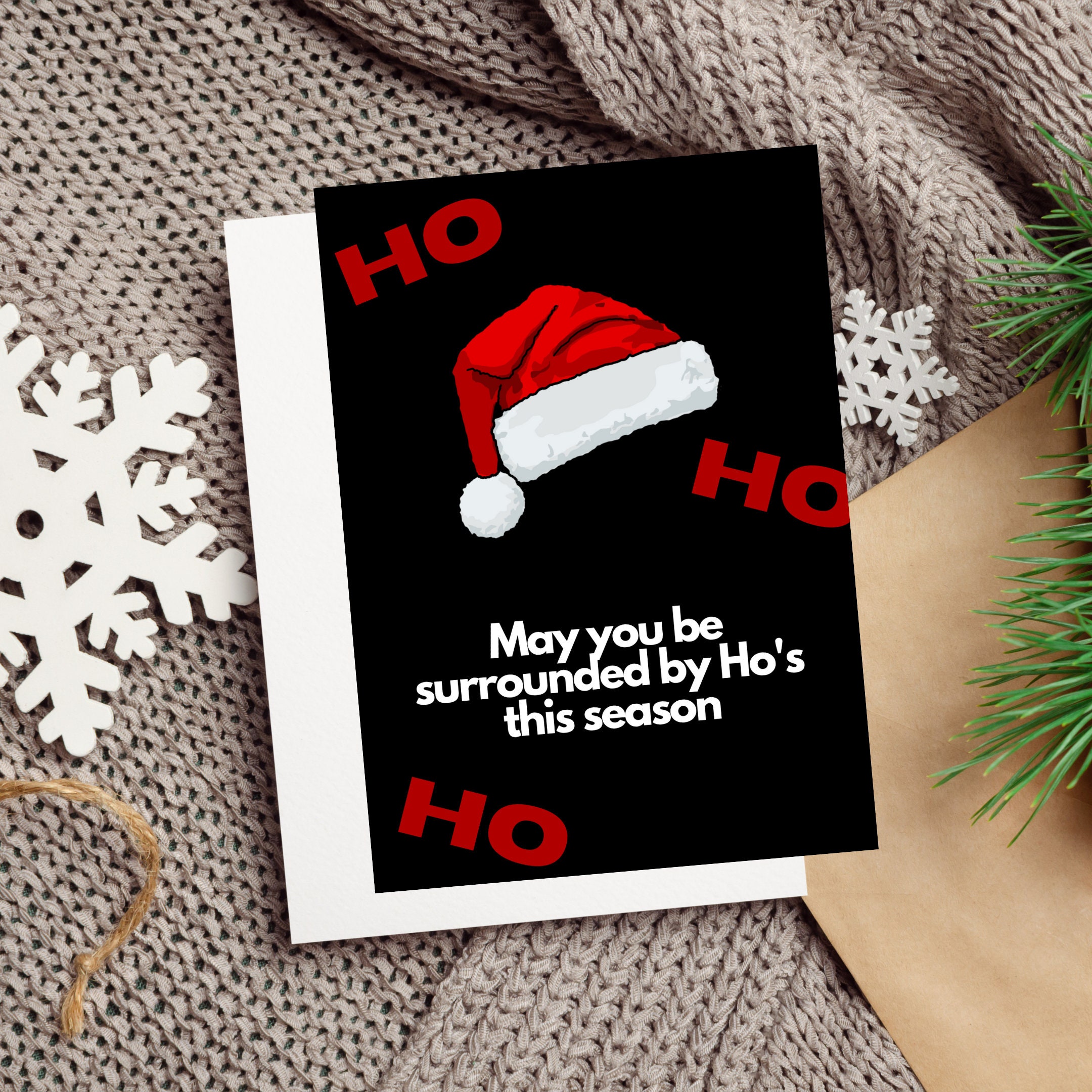 Sarcastic Christmas Card Template Snarky Christmas Funny Holiday Cards ...
