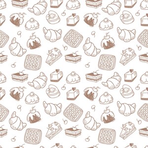 Cake Digital Paper Pack: Baking Scrapbook Patterns (digital Download ...