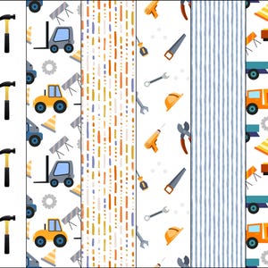 Construction Truck Digital Paper Pack: Scrapbook Patterns (digital ...