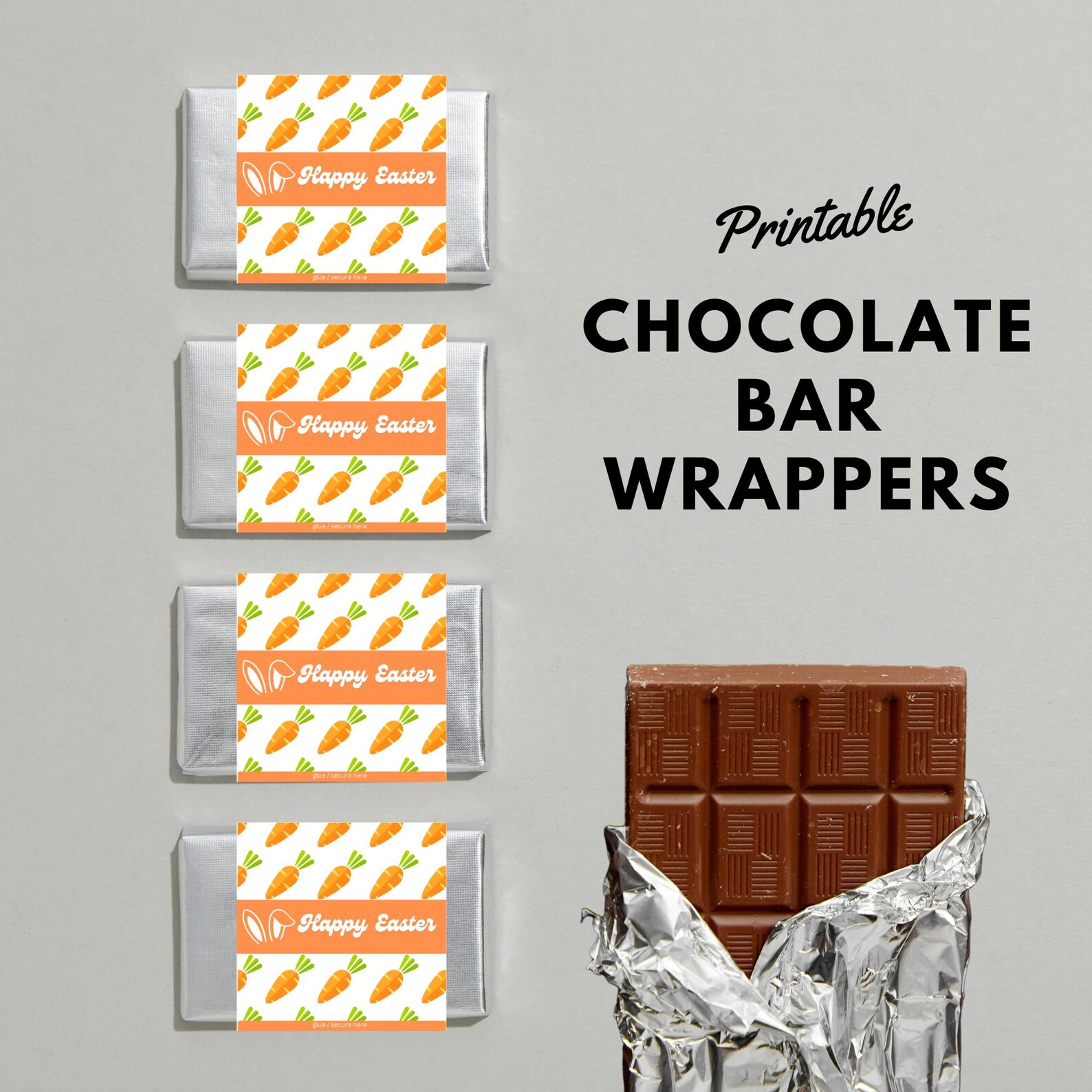 Printable Easter Candy Bar Wrappers: Treat Favors (digital Download) - Etsy