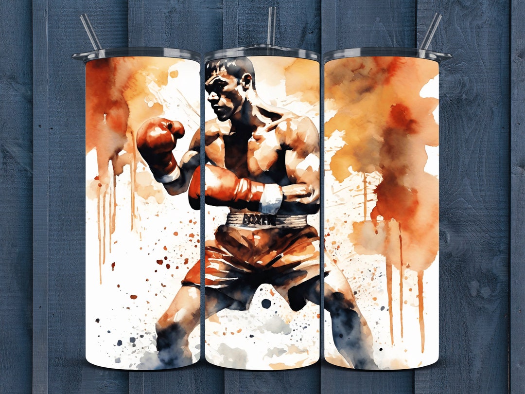 Boxing Tumbler Wrap - Digital Download - Watercolor Art - Sublimation ...