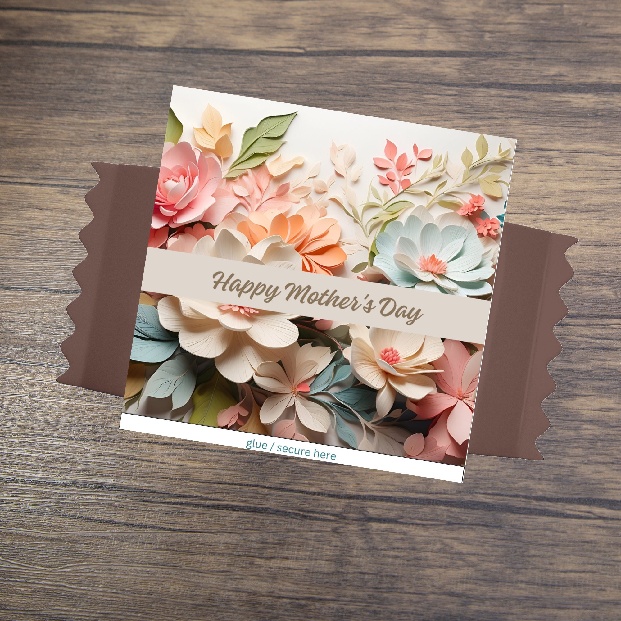 Mother's Day Floral Candy Bar Wrapper: Printable Chocolate Label ...