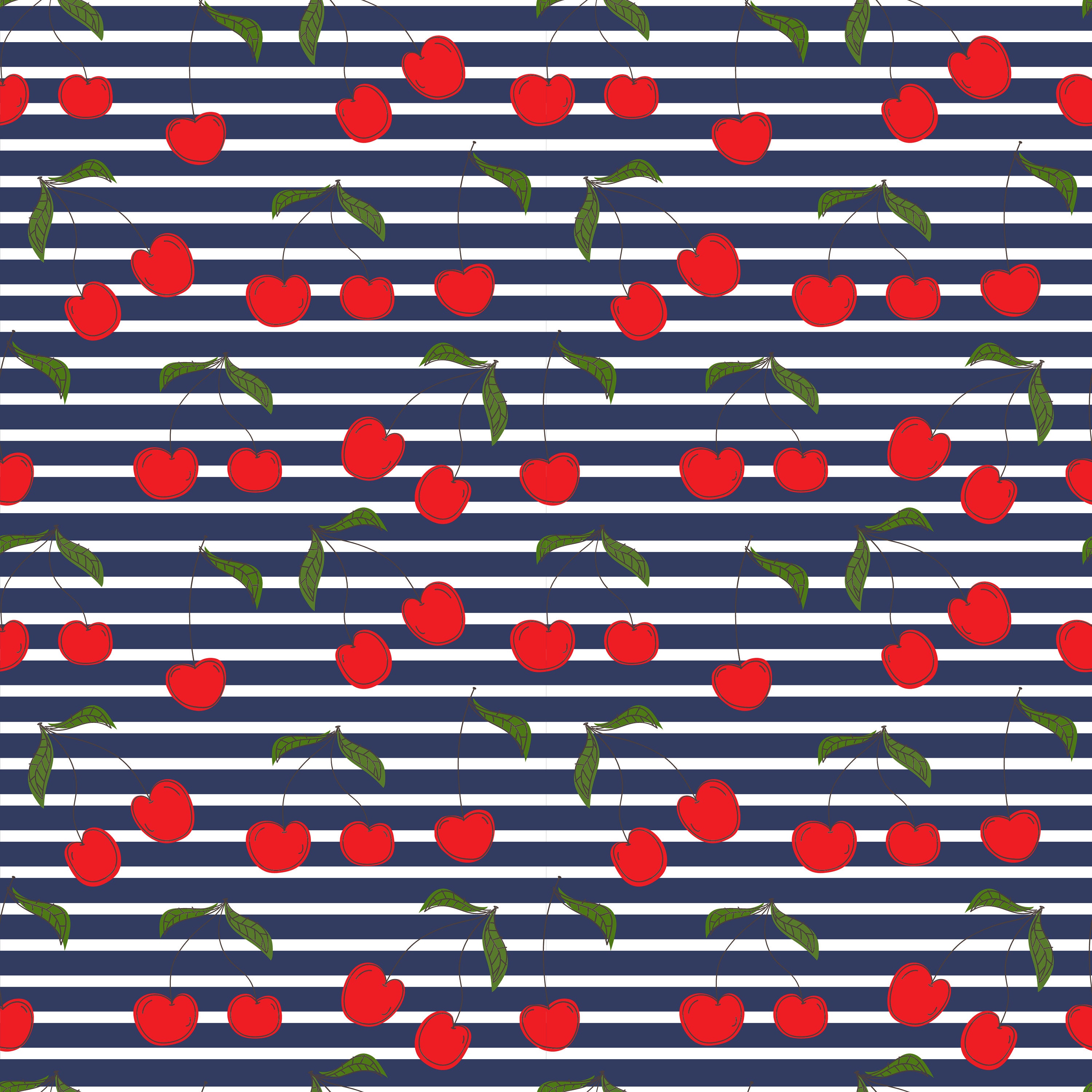 Cherry Digital Paper Pack Seamless Cherry Patterns Instant Download ...