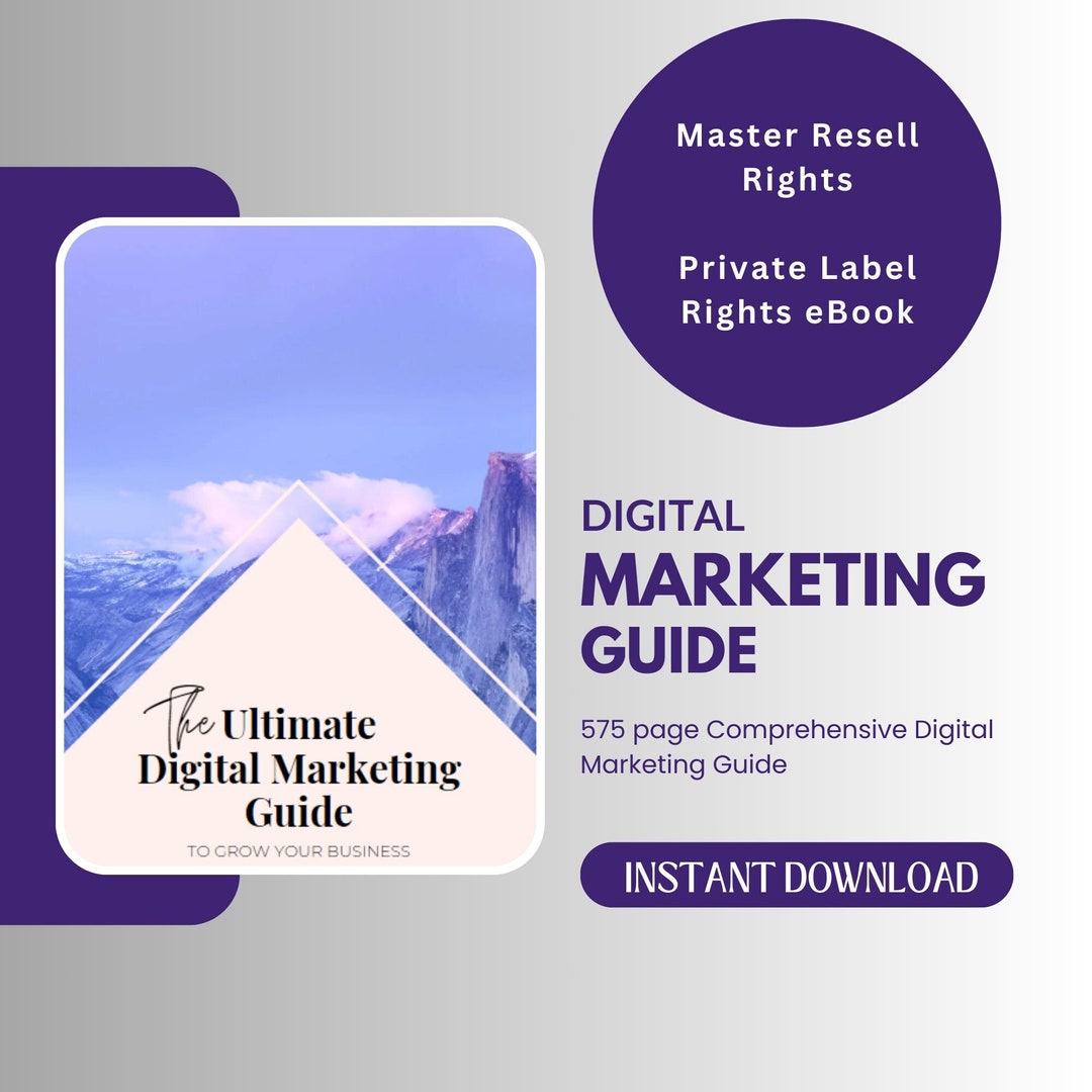 Digital Marketing Ebook Guide Plr Digital Files MRR Digital Ebook PDF ...