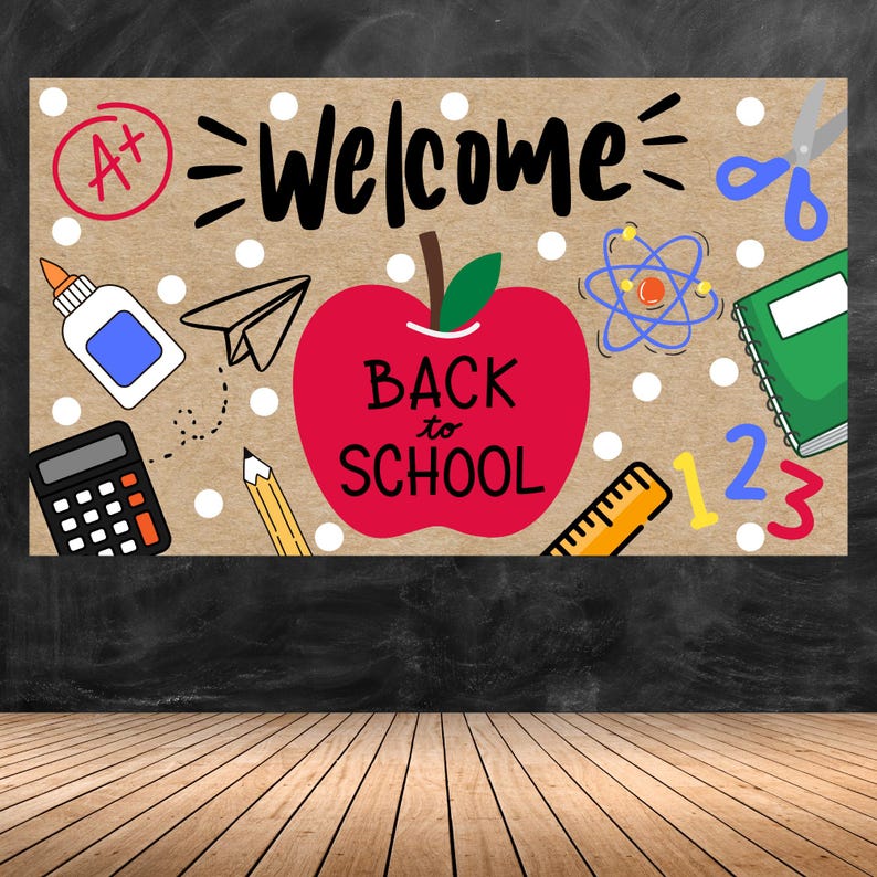 Back to School Banner Template: DIY Painted Classroom Decor (digital ...
