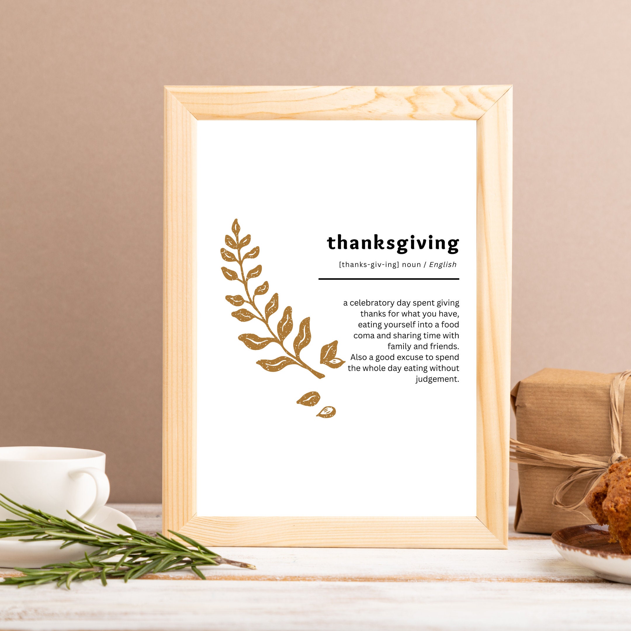 Thanksgiving Definition Printable | Definition Wall Art | Friendsgiving ...