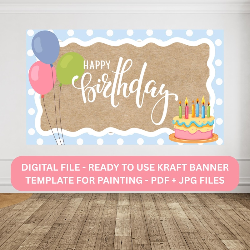 Brown Paper Banner Size - Etsy