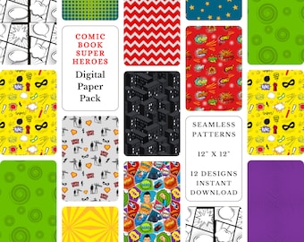 Superhero Digital Paper. Instant Download. Super Dad. Super Mom ...