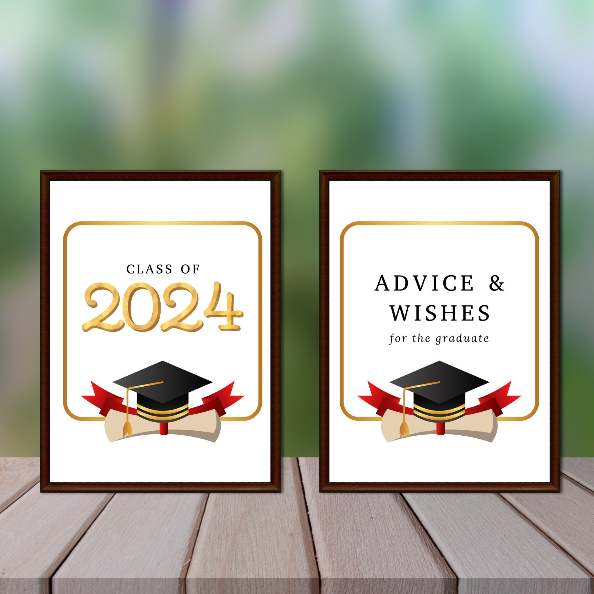 Class of 2024 Graduation Table Signs Printable Grad Party Signs Instant ...