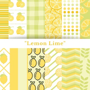 Scrapbooking Paper Lemon Digital Paper Seamless Patterns Scrapbook ...