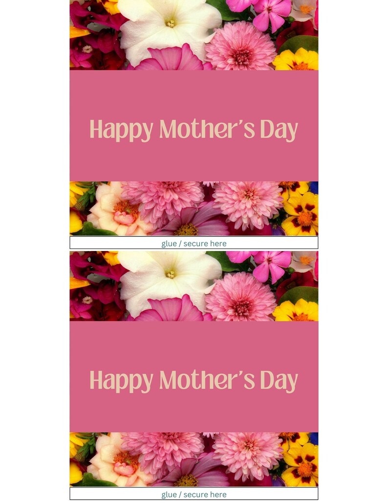 Chocolate Bar Wrapper | Printable Candy Wrapper | Mother's Day ...