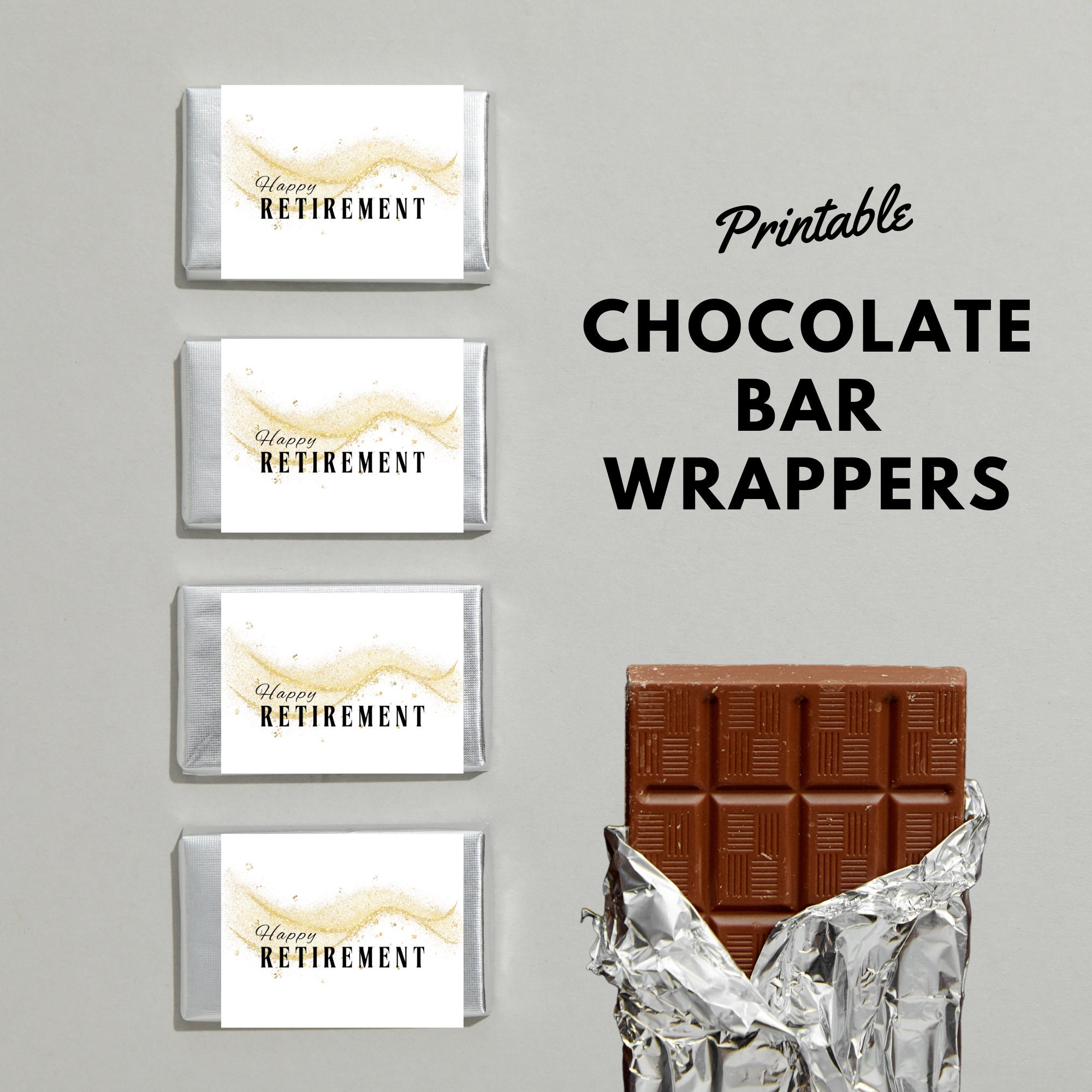 Retirement Candy Bar Wrapper | Happy Retirement Party Favors ...