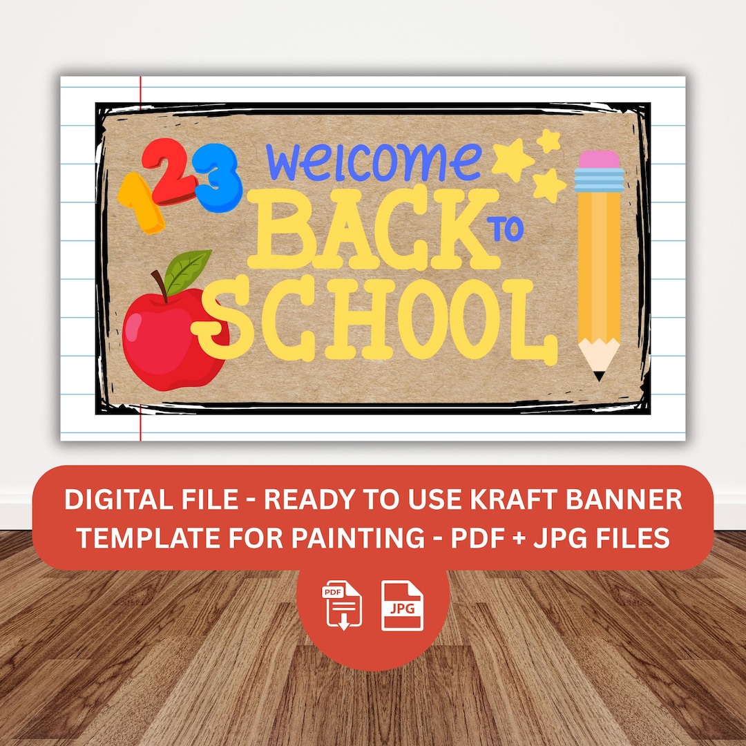 Painted Banner Template Back to School Banner Pattern Banner Mockup ...