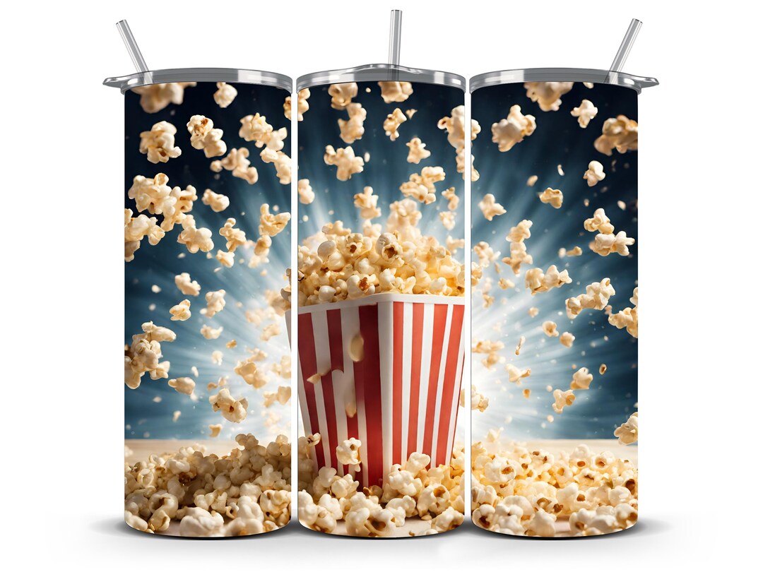 Popcorn Lover Tumbler Wrap, 20oz Tumbler Sublimation Design, Tumbler ...