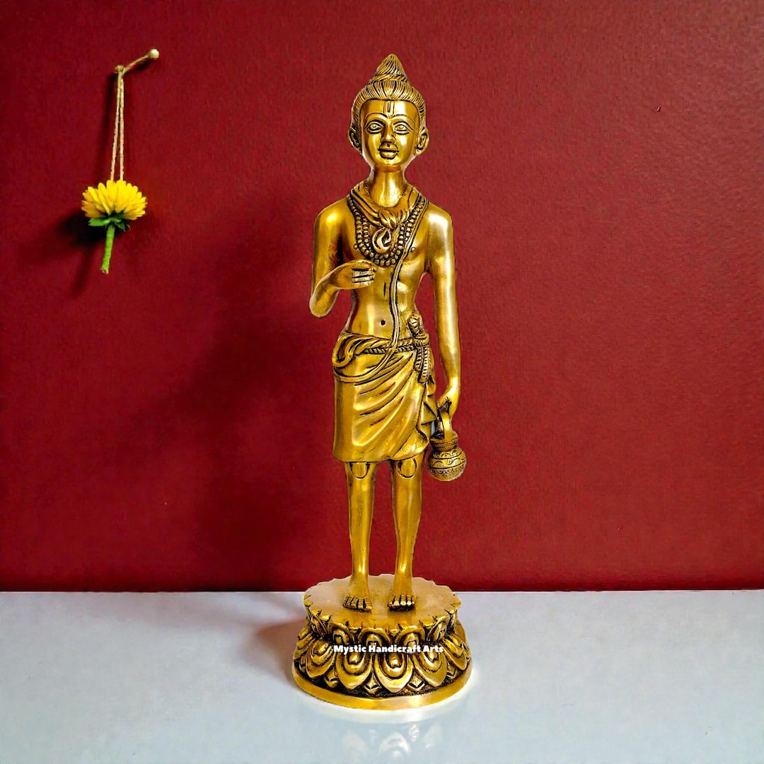 Large Brass Neelkanth Varni Idol | 44 Cm Shri Swaminarayan Statue - Etsy