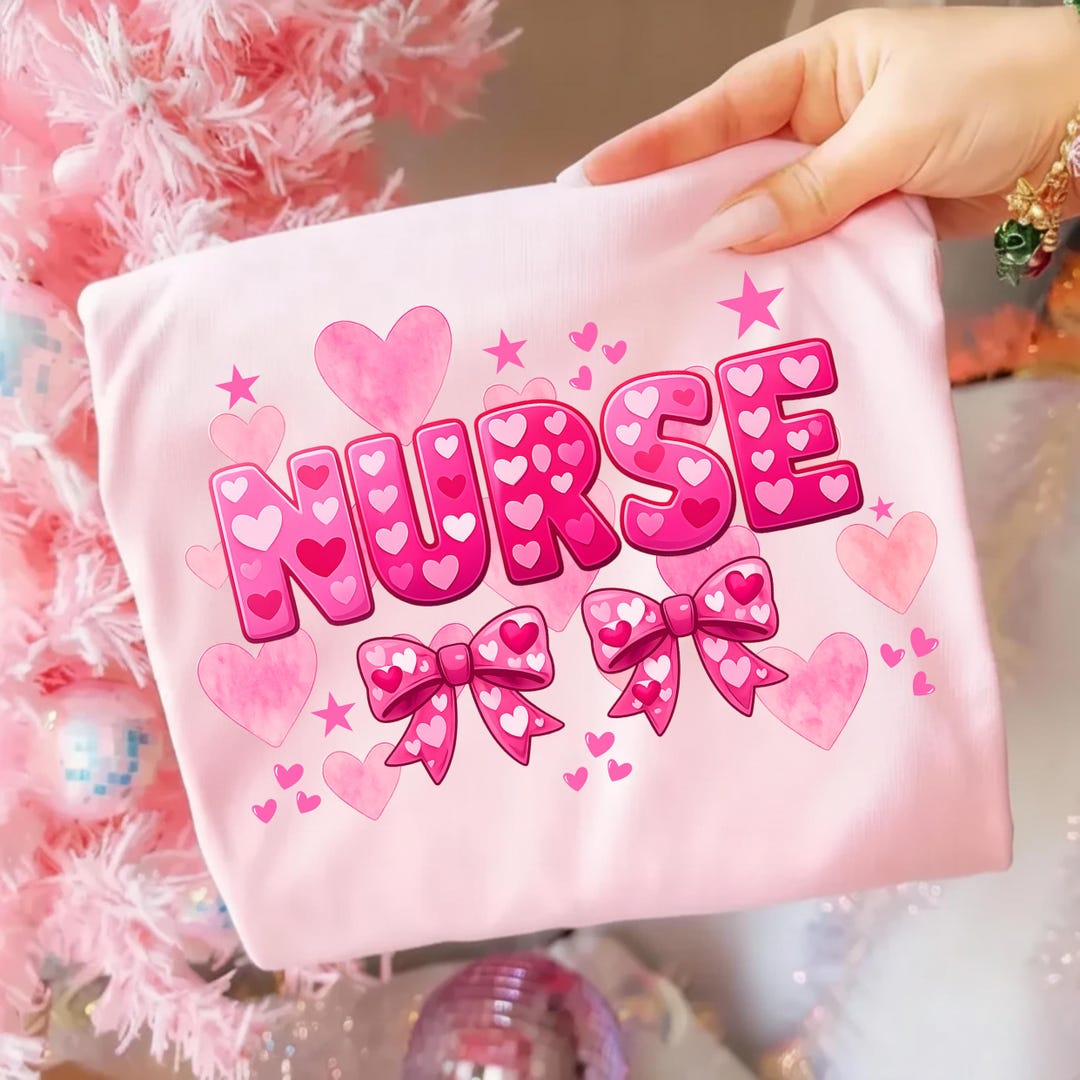 Nurse Valentine PNG, Cute Pink Nurse Love Design, Valentine’s Day ...
