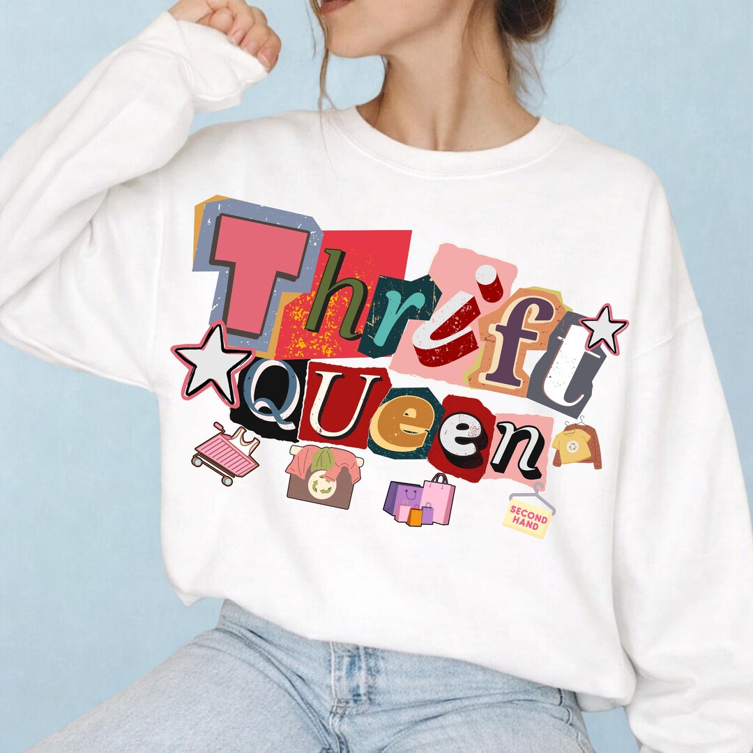 Thrift Queen PNG, Thrift Aesthetic PNG, I'd Rather Be Thrifting PNG ...
