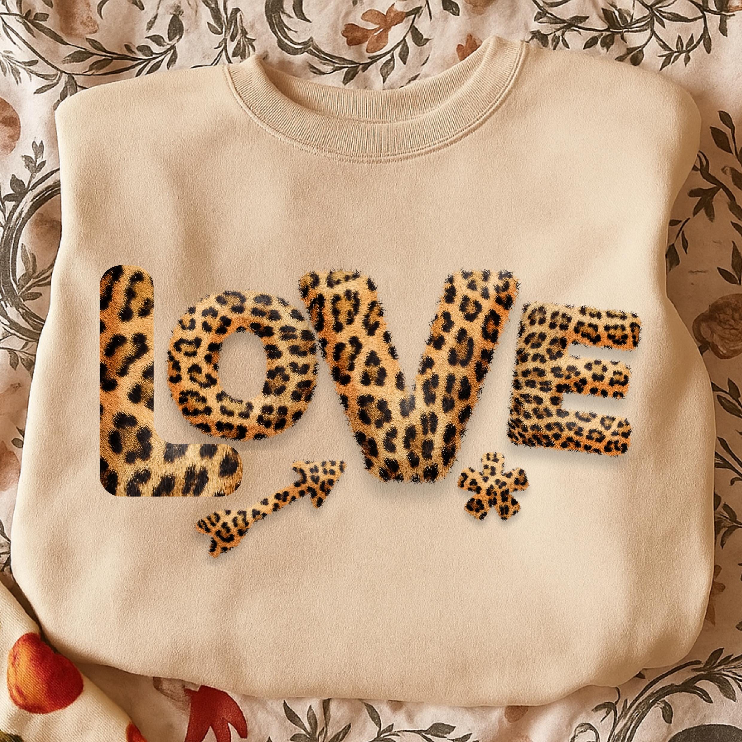 Valentine’s Day Leopard Love Lips PNG, Love Valentine PNG, Faux Fur ...