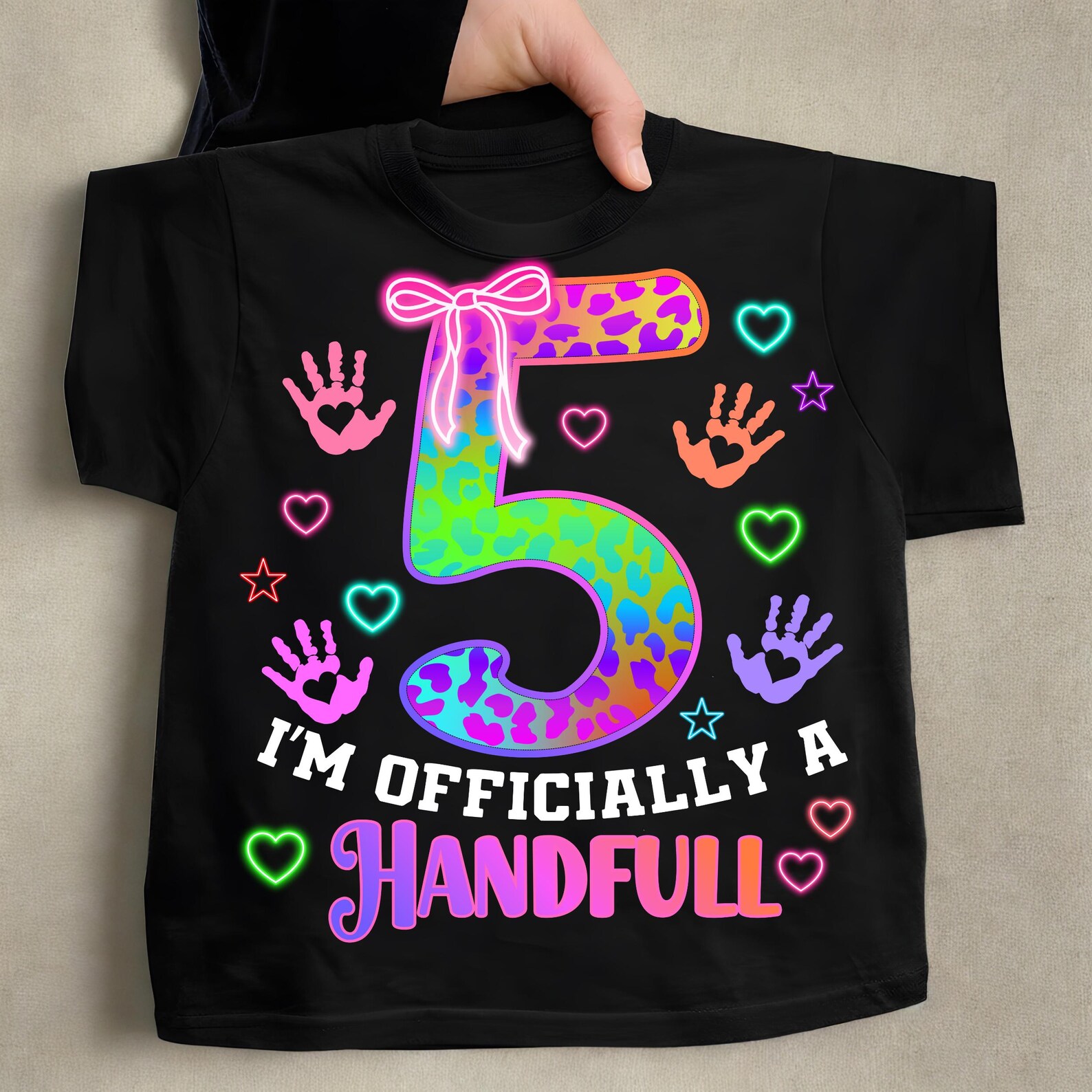 I'M Officially a Handful 5 PNG Design, Five 5th Birthday Girls Boys Png ...