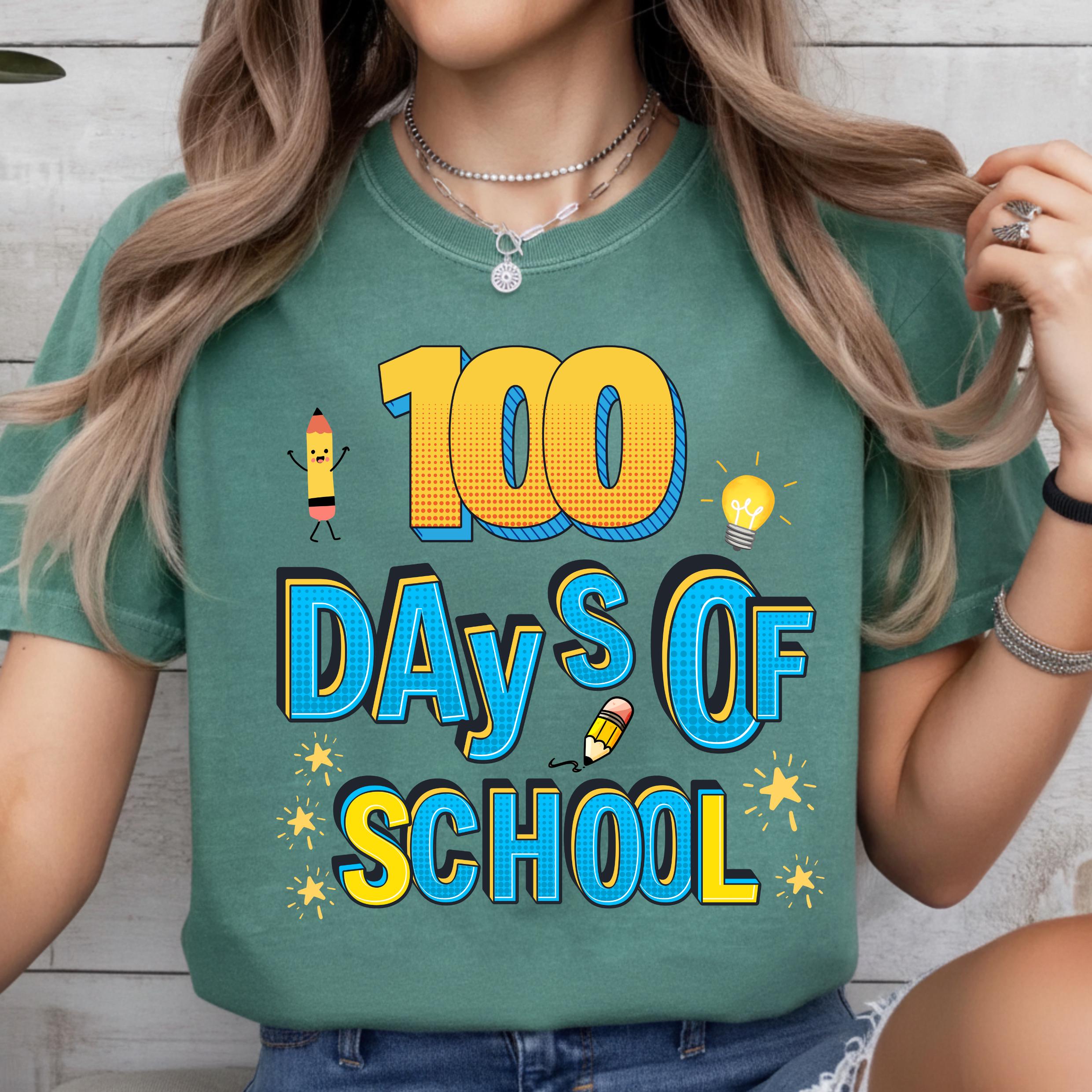 100 Days of School PNG, Teacher 100 Days, 100 Days Png, 100 Days Shirt ...