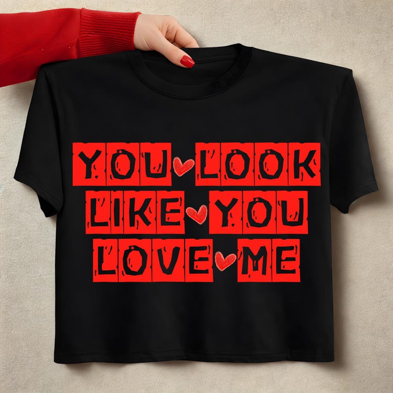 Retro Valentine Collage Png, You Look Like You Love Me Png, Love Quote ...